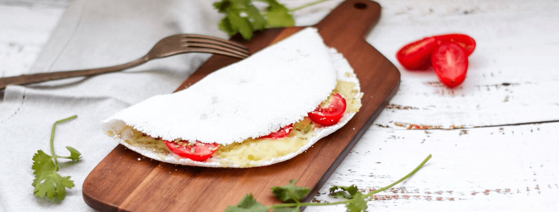 Tapioca com Queijo e Tomate - Cuizeat